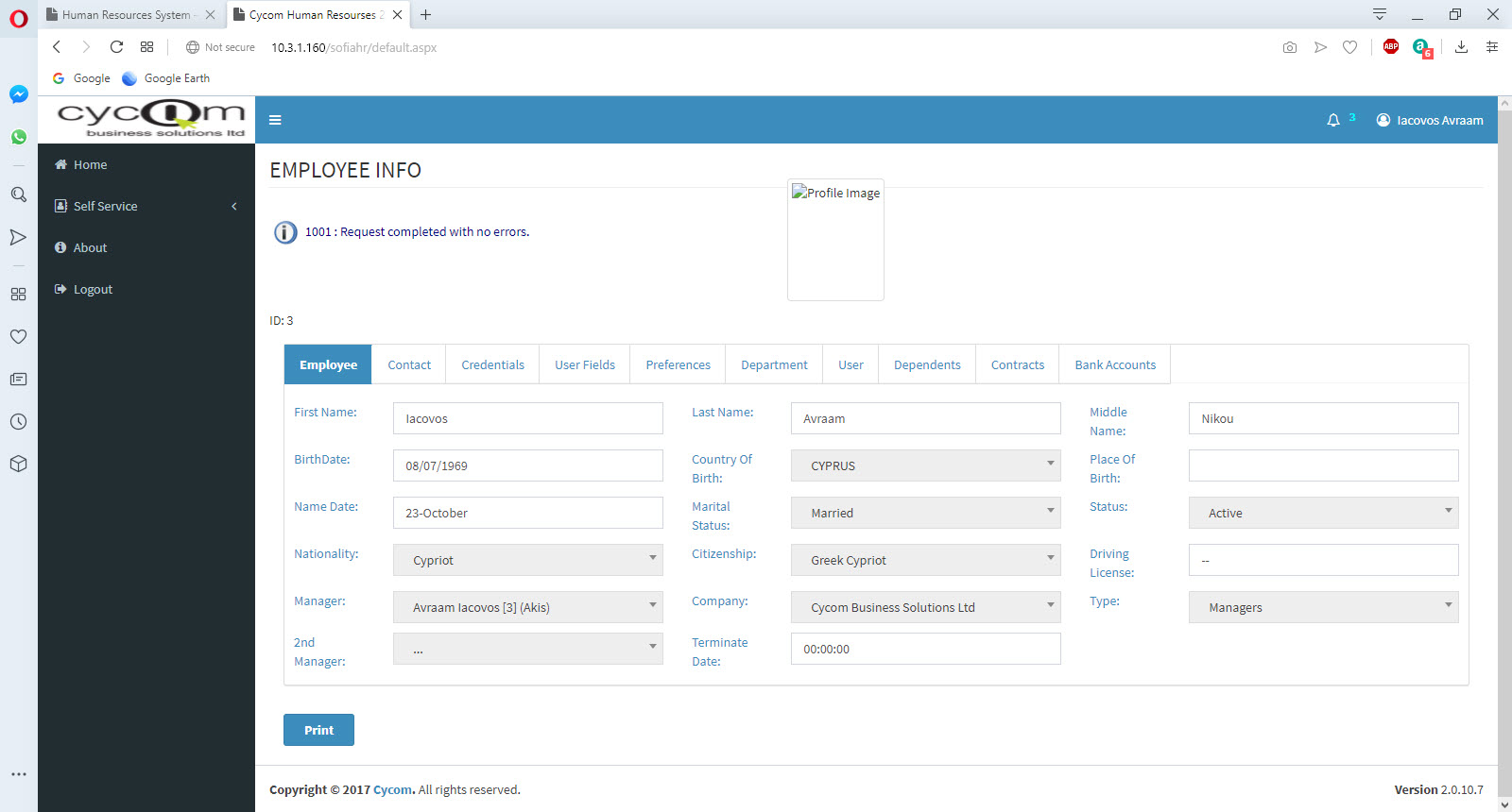 Human Resources System – Cycom Business Solutions Ltd