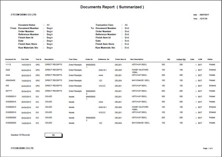 Bill of Materials System – Cycom Business Solutions Ltd
