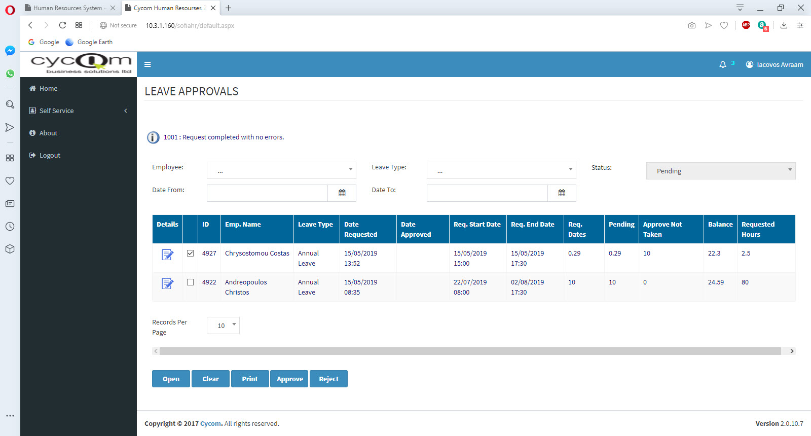 Human Resources System – Cycom Business Solutions Ltd
